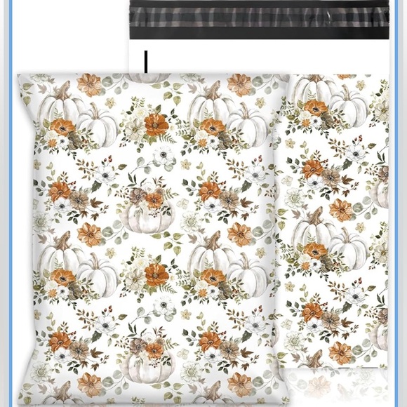 Office | Set Of 2 Fall Watercolor Pumpkin 10x13 Poly Mailers Orange ...